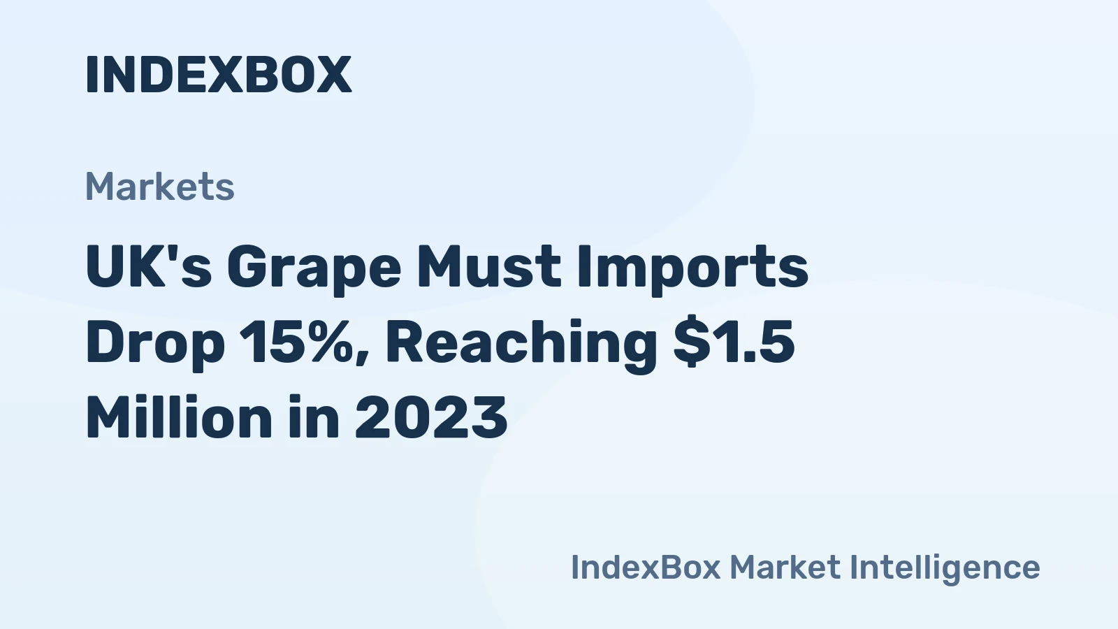 UK's Grape Must Imports Drop 15%, Reaching $1.5 Million in 2023
