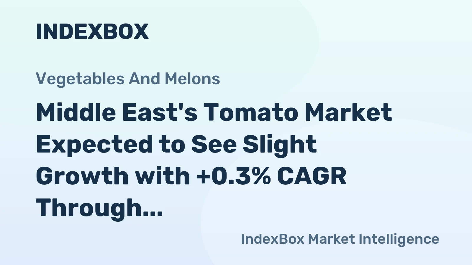 Middle East's Tomato Market Expected to See Slight Growth with +0.3% CAGR Through 2035