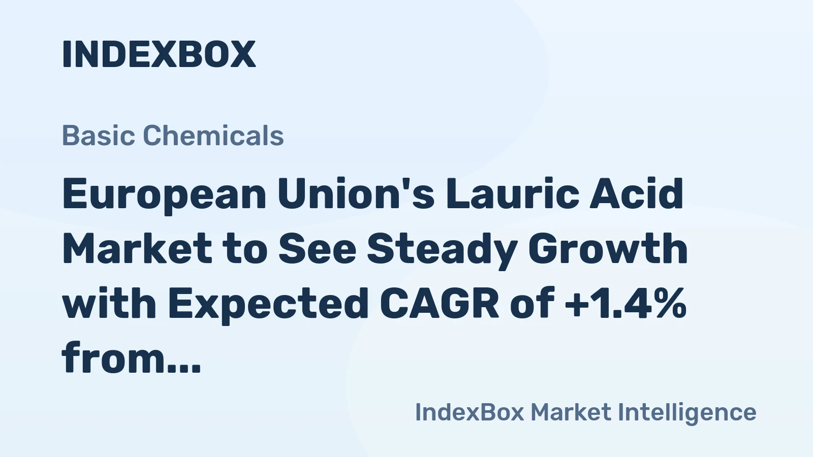 European Union's Lauric Acid Market to See Steady Growth with Expected CAGR of +1.4% from 2024 to 2035