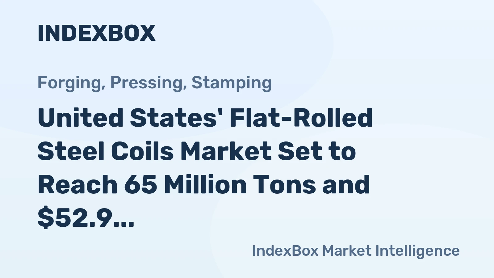 United States' Flat-Rolled Steel Coils Market Set to Reach 65 Million Tons and $52.9 Billion