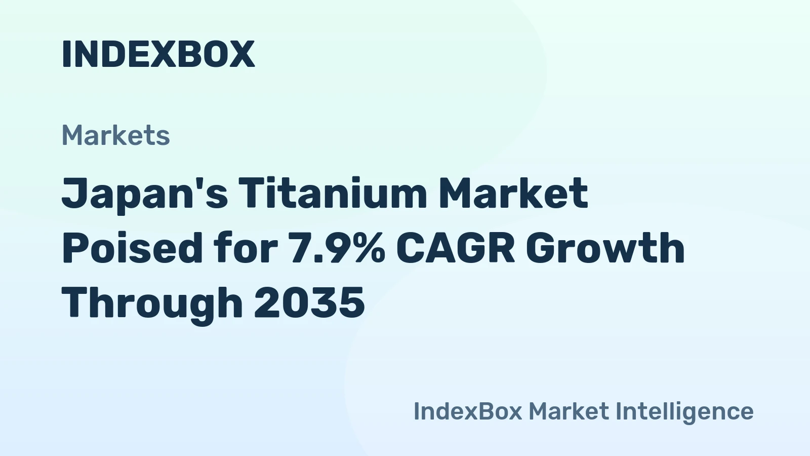 Japan's Titanium Market Poised for 7.9% CAGR Growth Through 2035