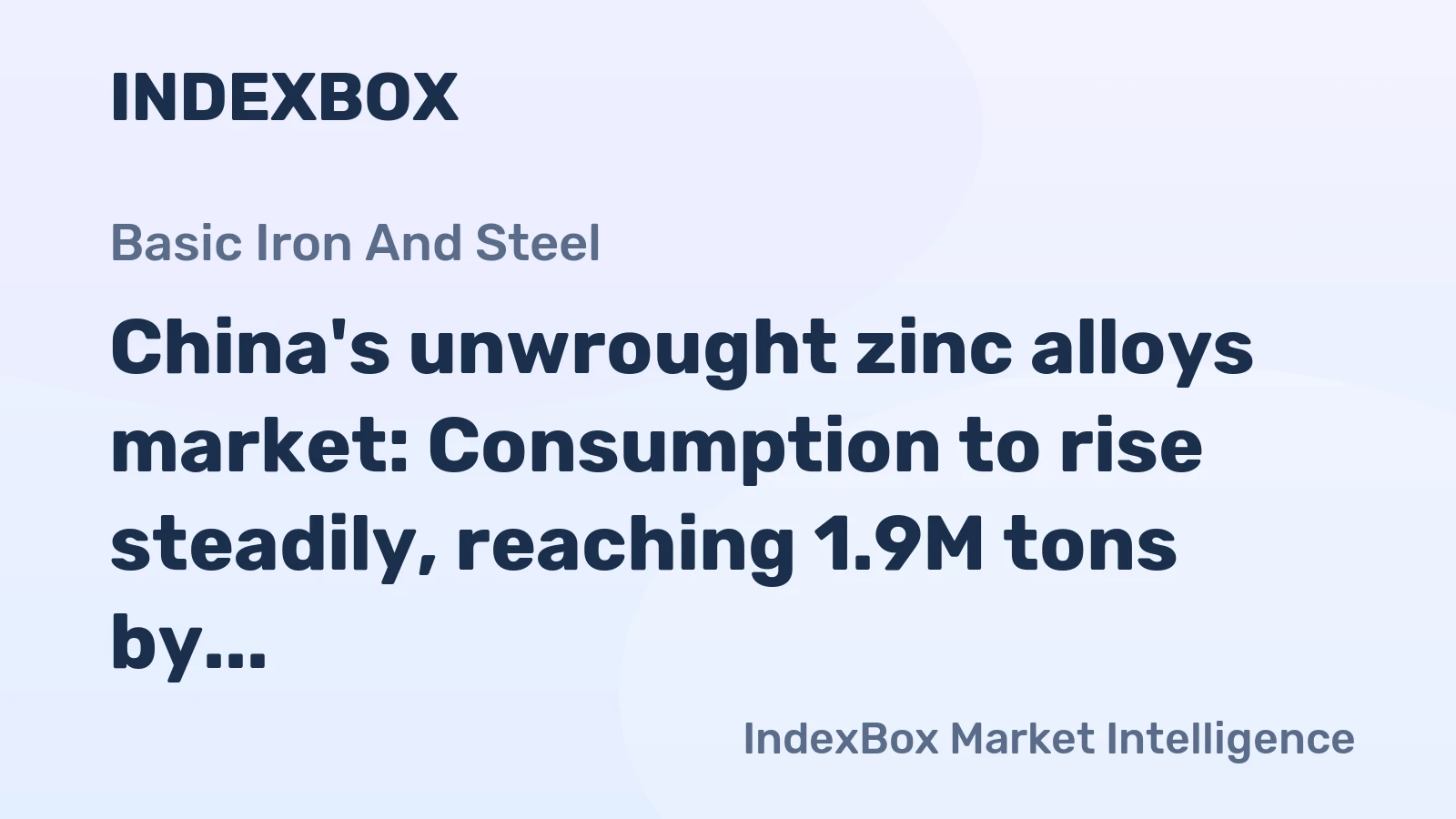 China's unwrought zinc alloys market: Consumption to rise steadily, reaching 1.9M tons by 2035, with market value projected to hit $6.8B.