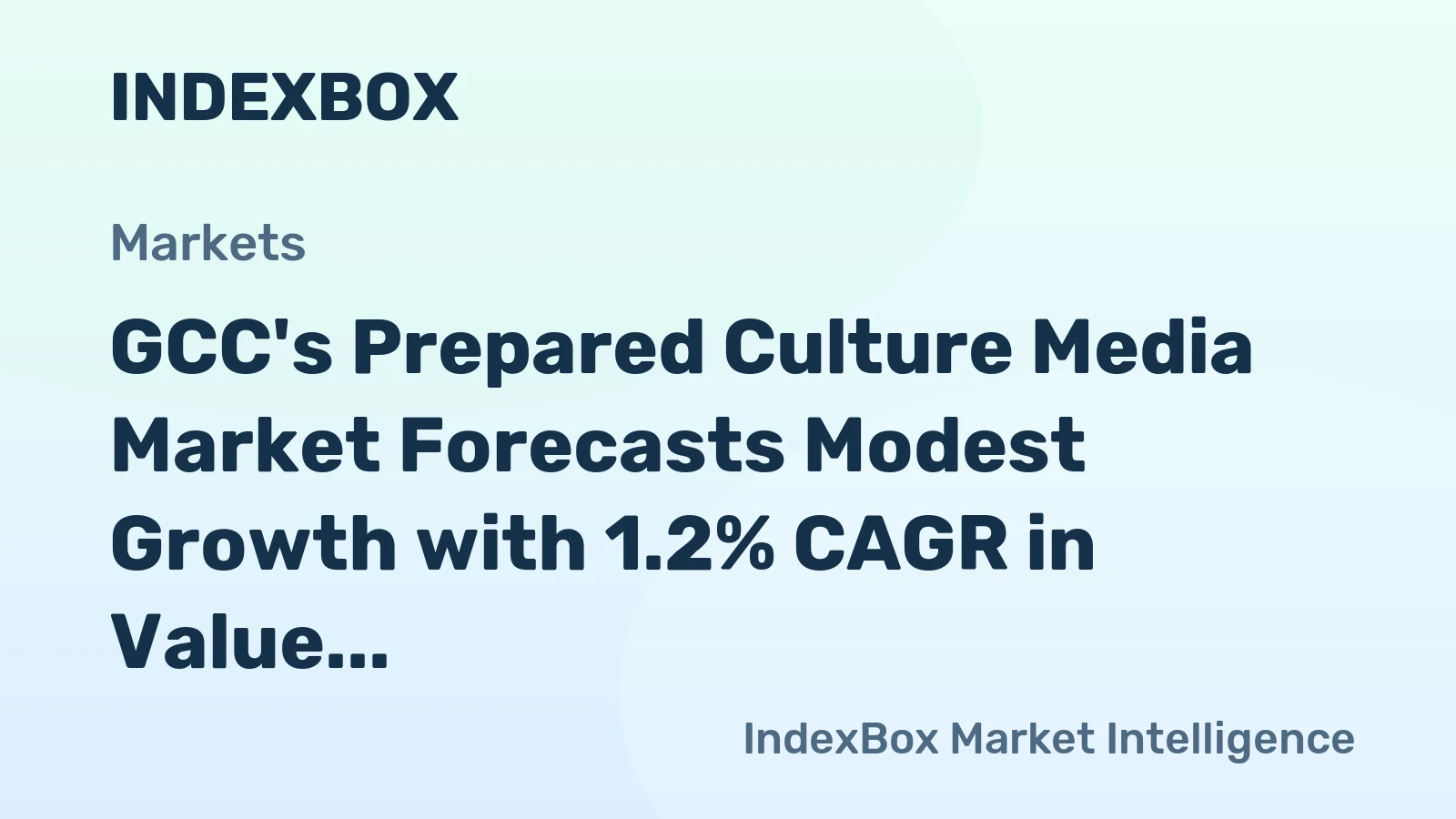 GCC's Prepared Culture Media Market Forecasts Modest Growth with 1.2% CAGR in Value Through 2035