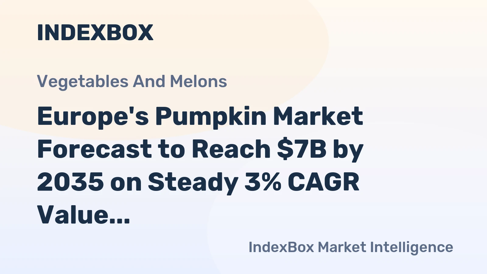 Europe's Pumpkin Market Forecast to Reach $7B by 2035 on Steady 3% CAGR Value Growth