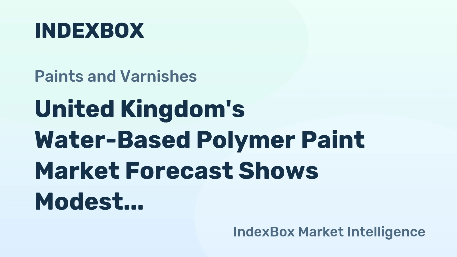 United Kingdom's Water-Based Polymer Paint Market Forecast Shows Modest 0.2% CAGR Growth Through 2035
