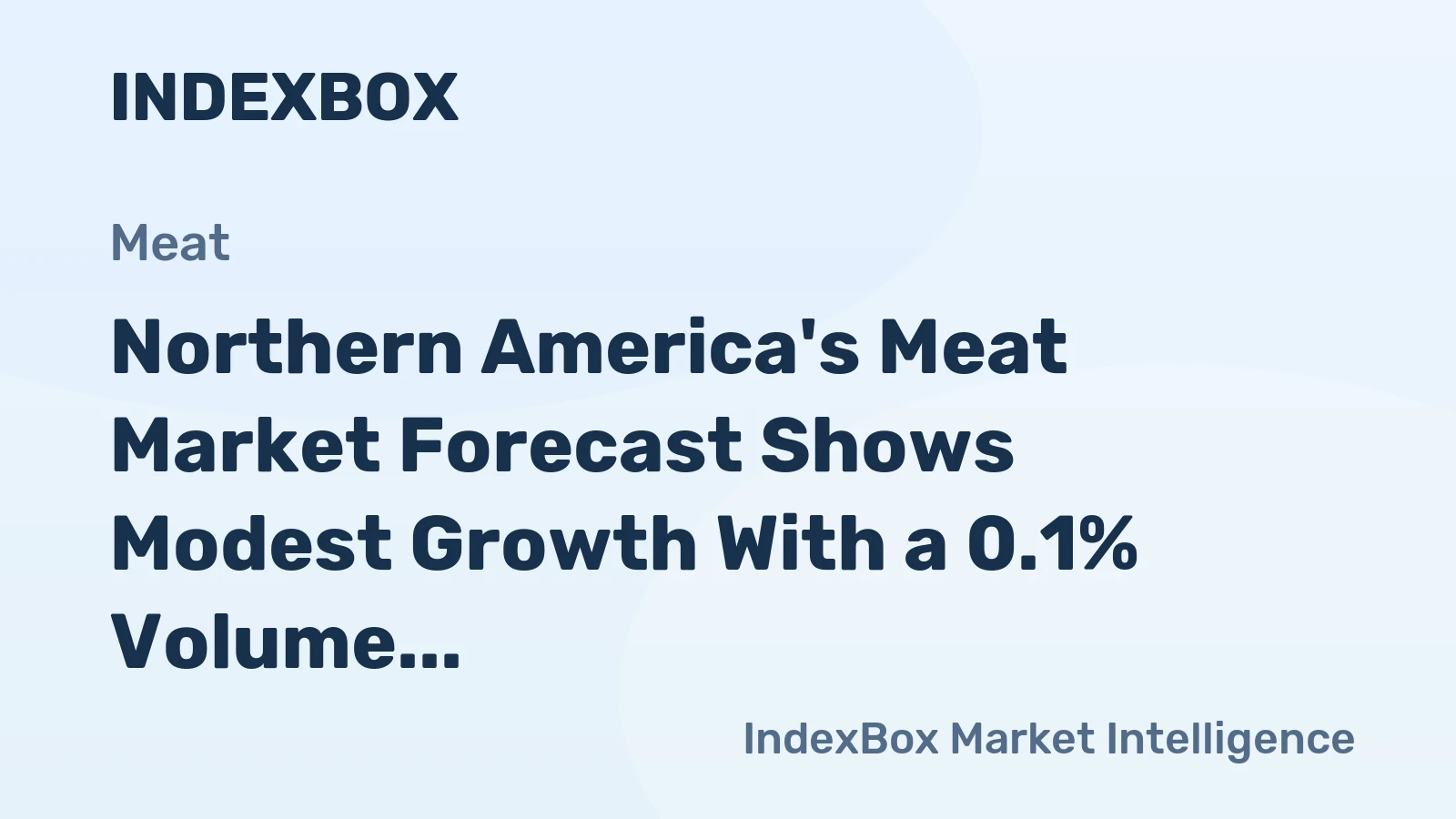 Northern America's Meat Market Forecast Shows Modest Growth With a 0.1% Volume CAGR Through 2035