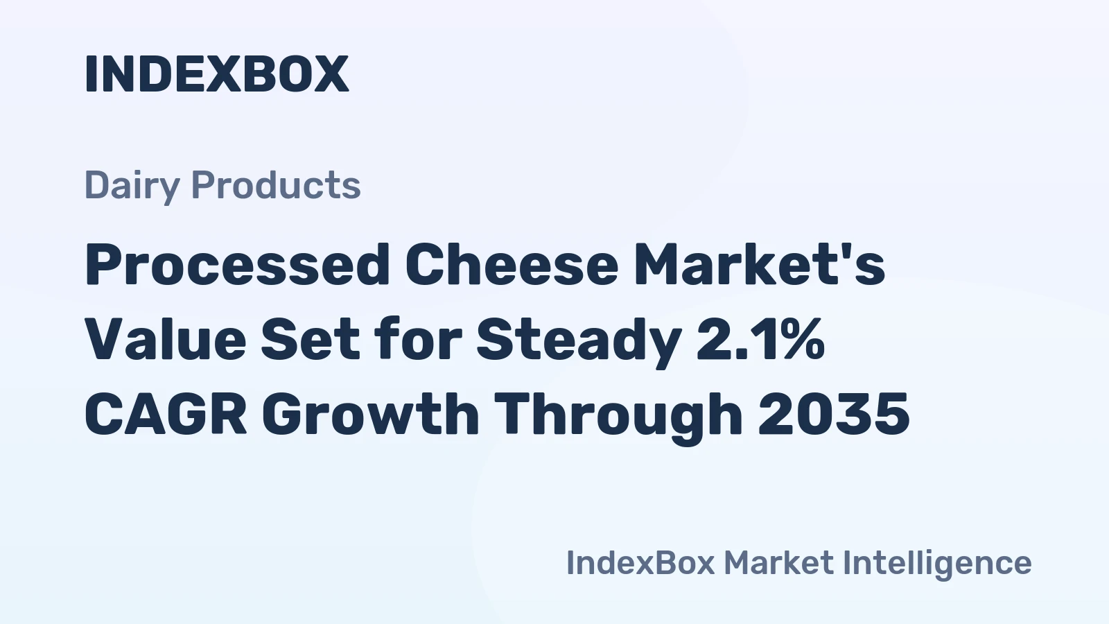Processed Cheese Market's Value Set for Steady 2.1% CAGR Growth Through 2035