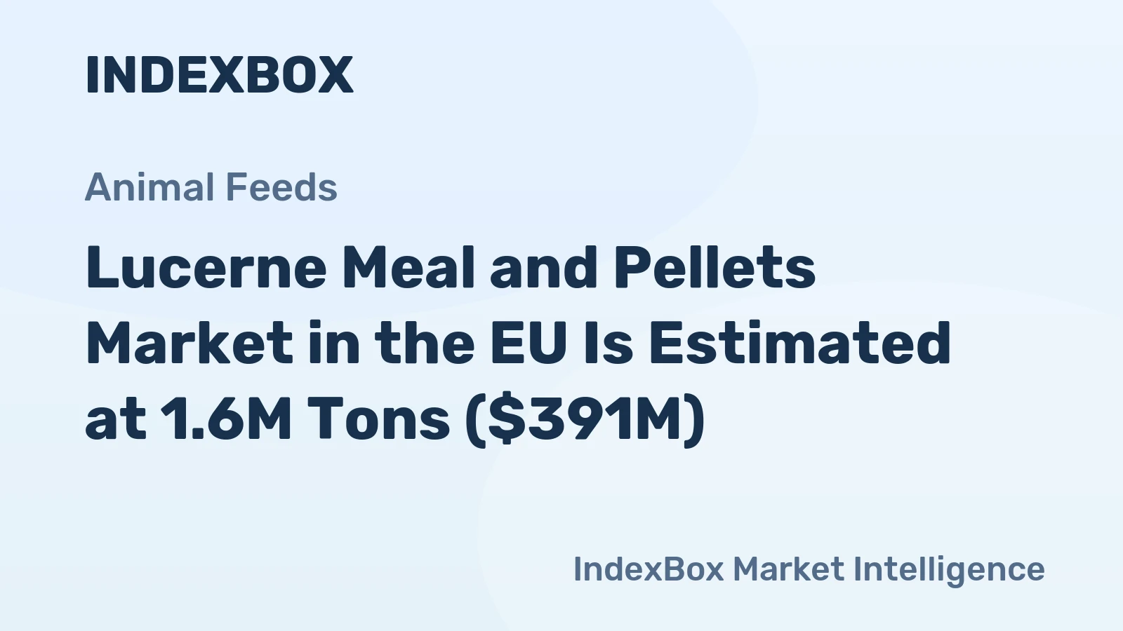 Lucerne Meal and Pellets Market in the EU Is Estimated at 1.6M Tons ($391M)