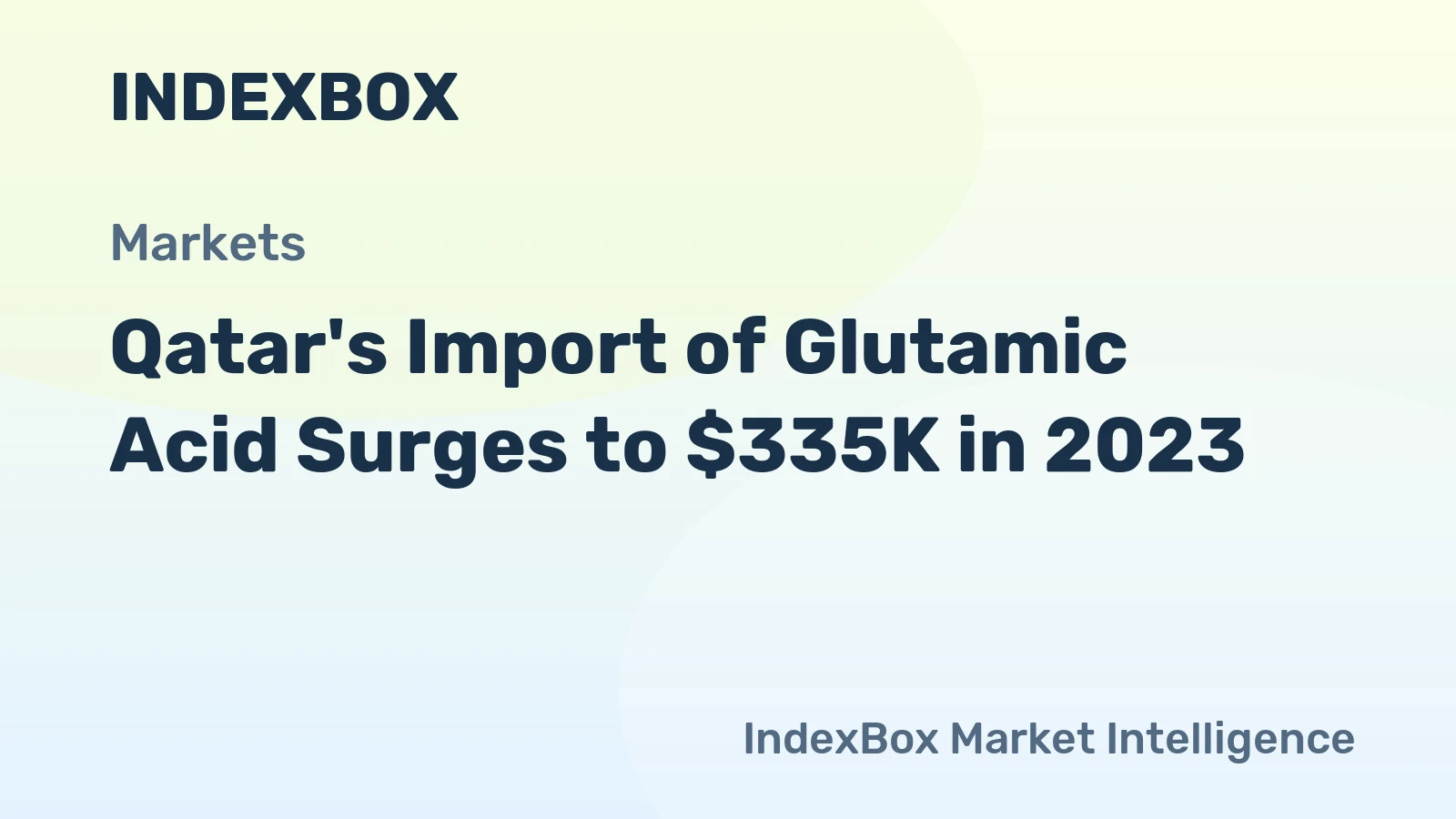 Qatar's Import of Glutamic Acid Surges to $335K in 2023