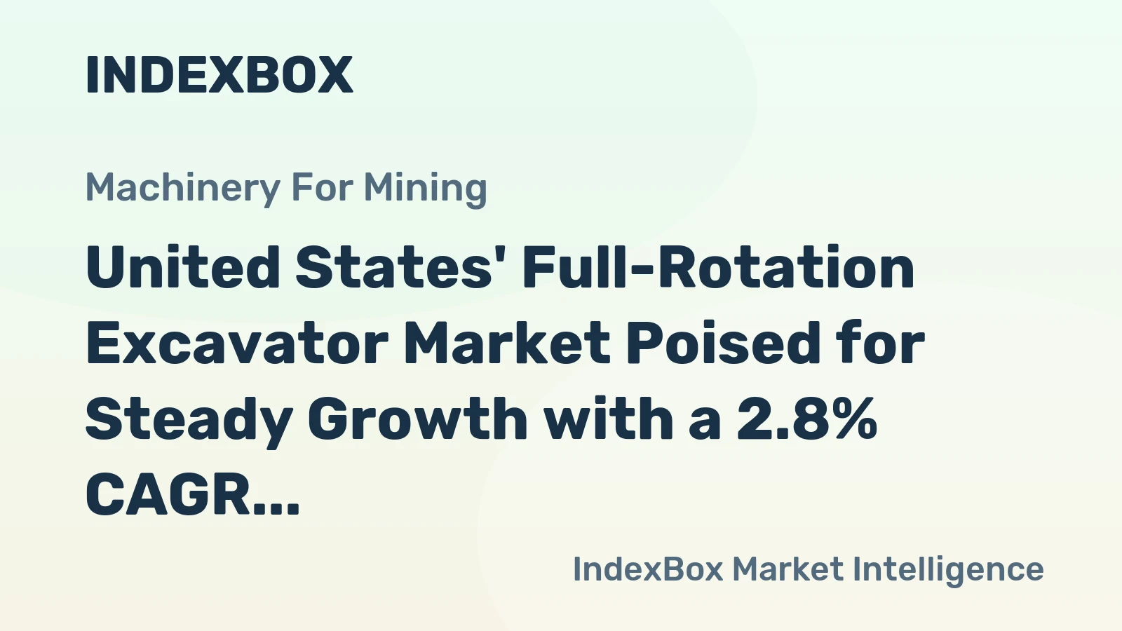 United States' Full-Rotation Excavator Market Poised for Steady Growth with a 2.8% CAGR in Value
