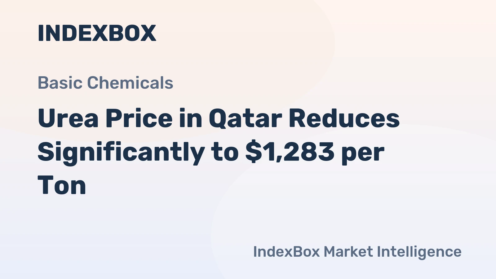 Urea Price in Qatar Reduces Significantly to $1,283 per Ton