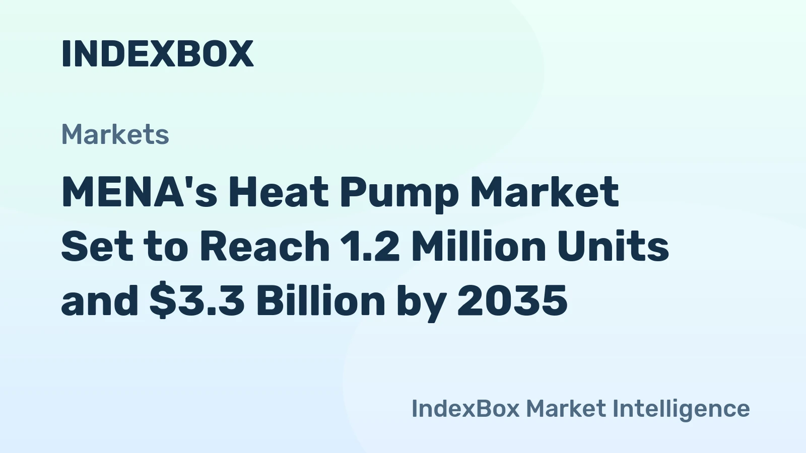 MENA's Heat Pump Market Set to Reach 1.2 Million Units and $3.3 Billion by 2035