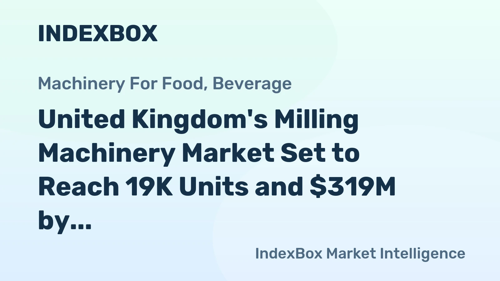 United Kingdom's Milling Machinery Market Set to Reach 19K Units and $319M by 2035