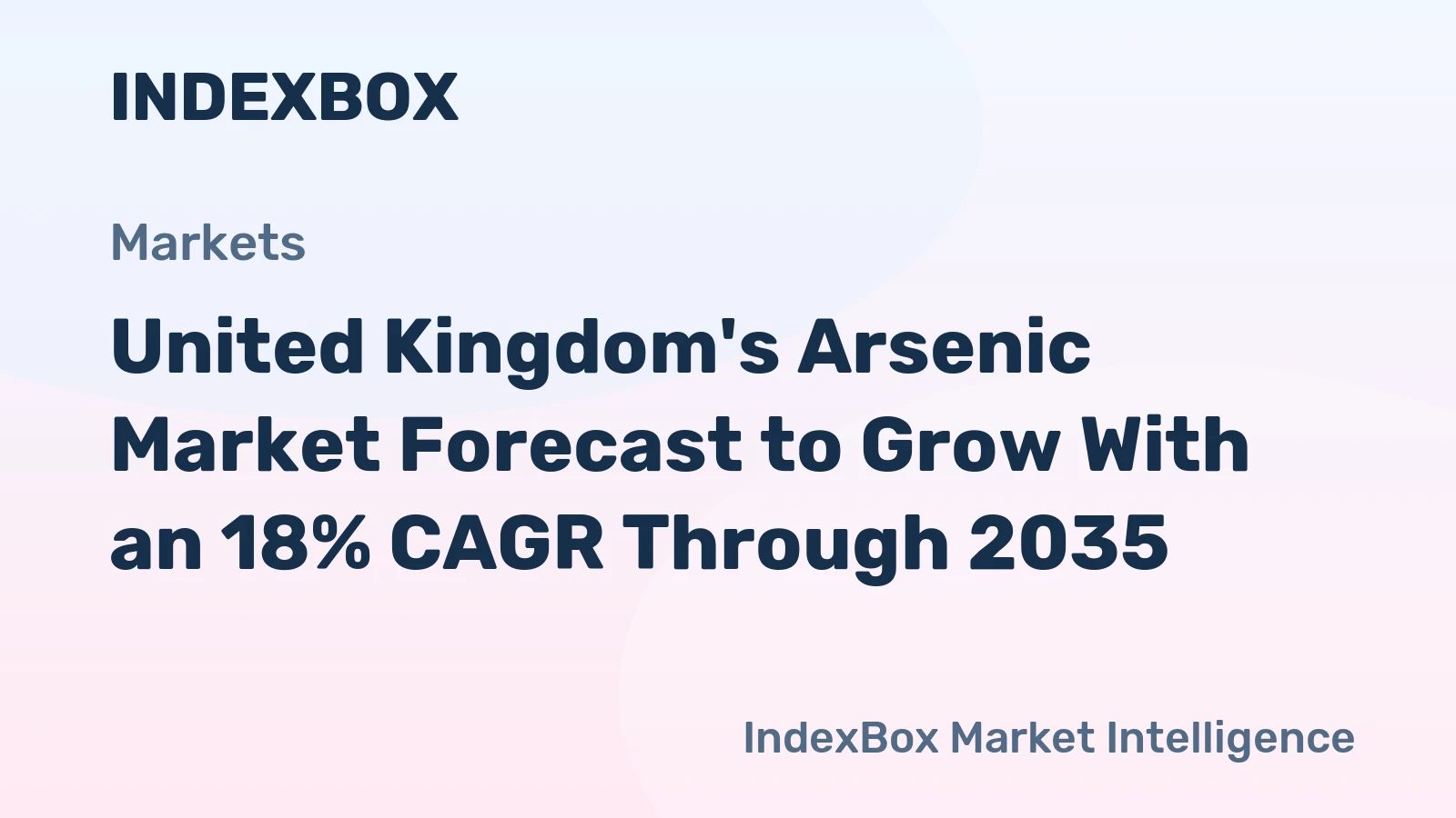 United Kingdom's Arsenic Market Forecast to Grow With an 18% CAGR Through 2035