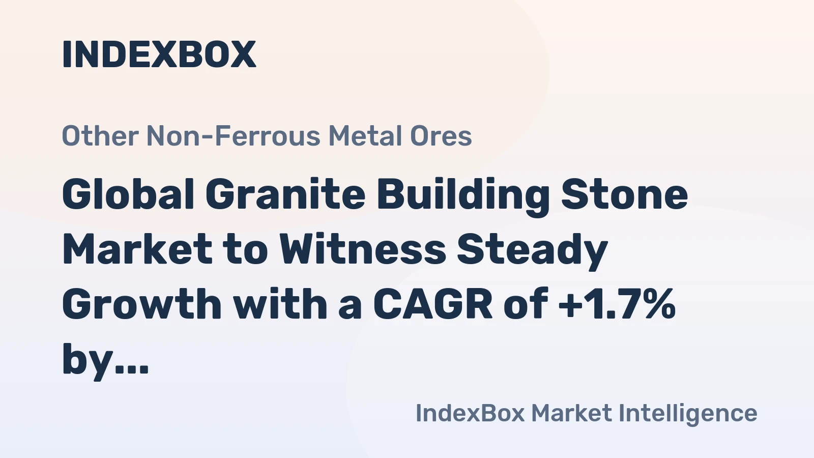 Global Granite Building Stone Market to Witness Steady Growth with a CAGR of +1.7% by 2035
