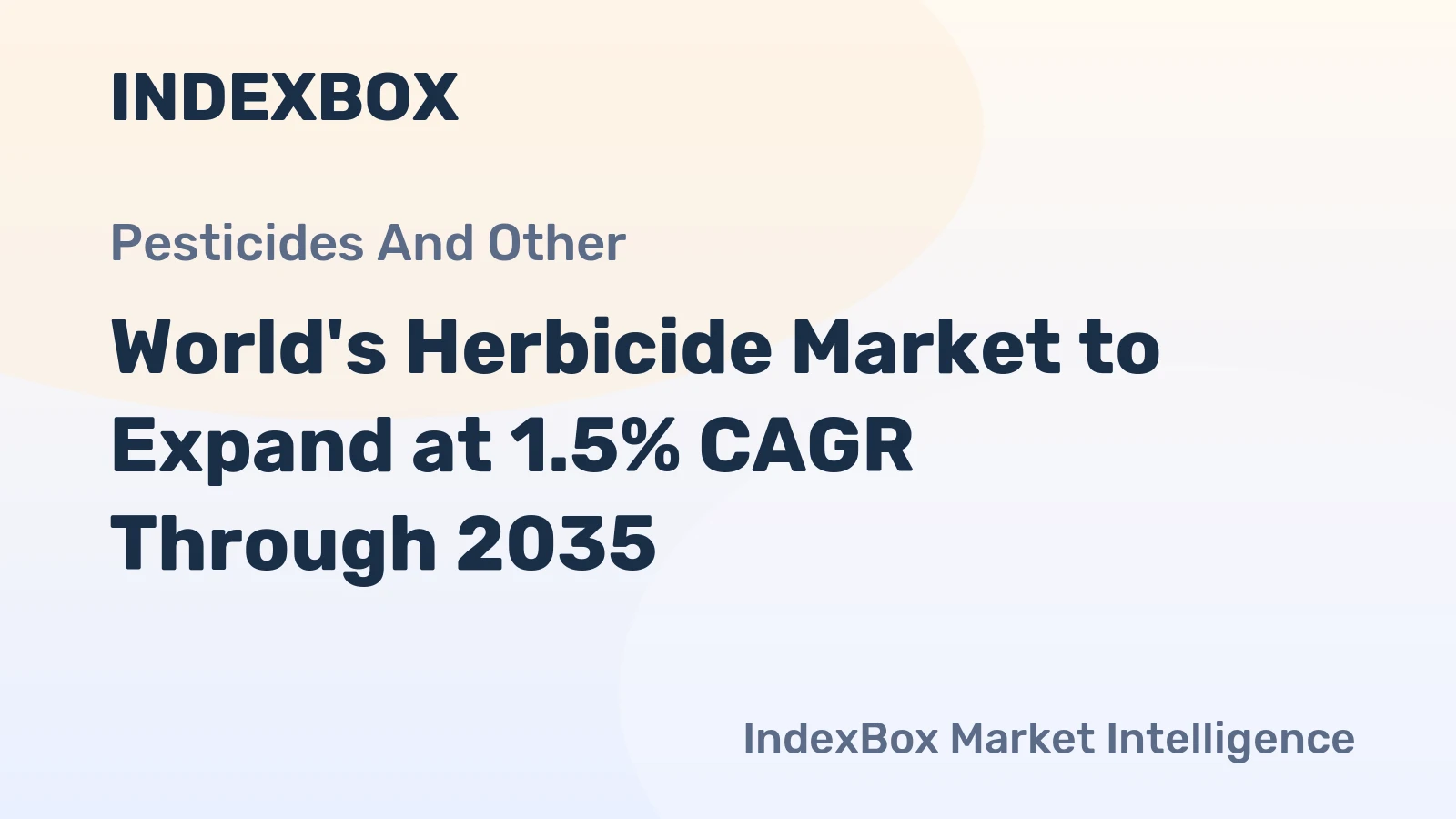 World's Herbicide Market to Expand at 1.5% CAGR Through 2035