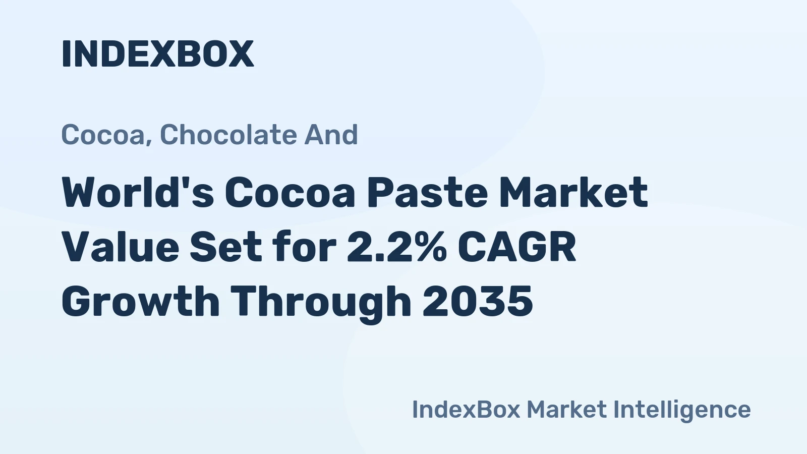 World's Cocoa Paste Market Value Set for 2.2% CAGR Growth Through 2035