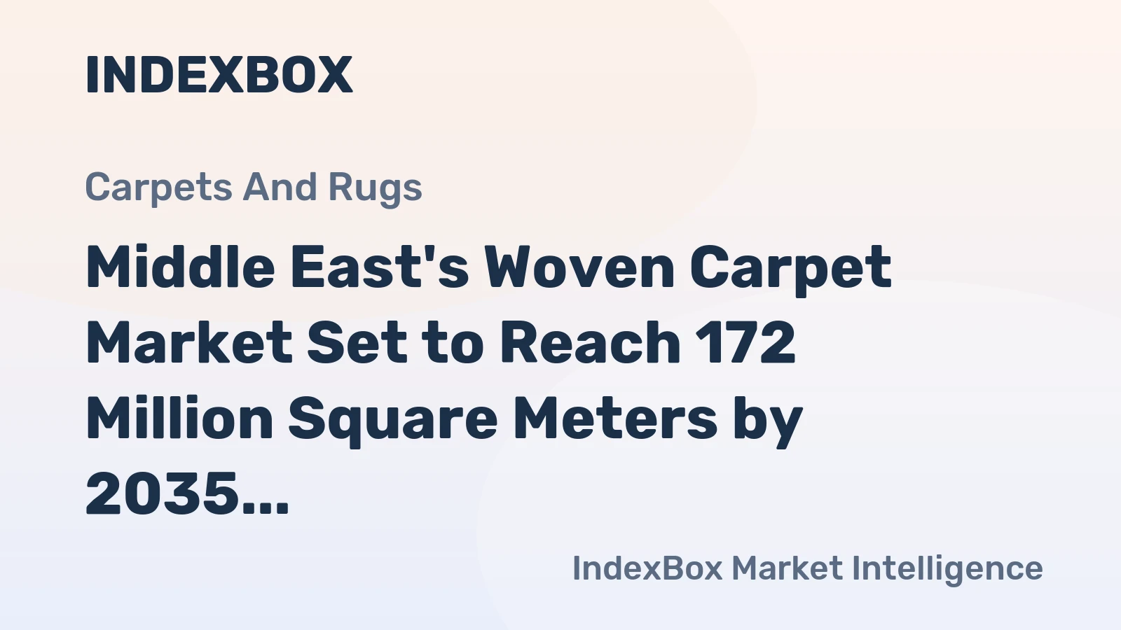 Middle East's Woven Carpet Market Set to Reach 172 Million Square Meters by 2035