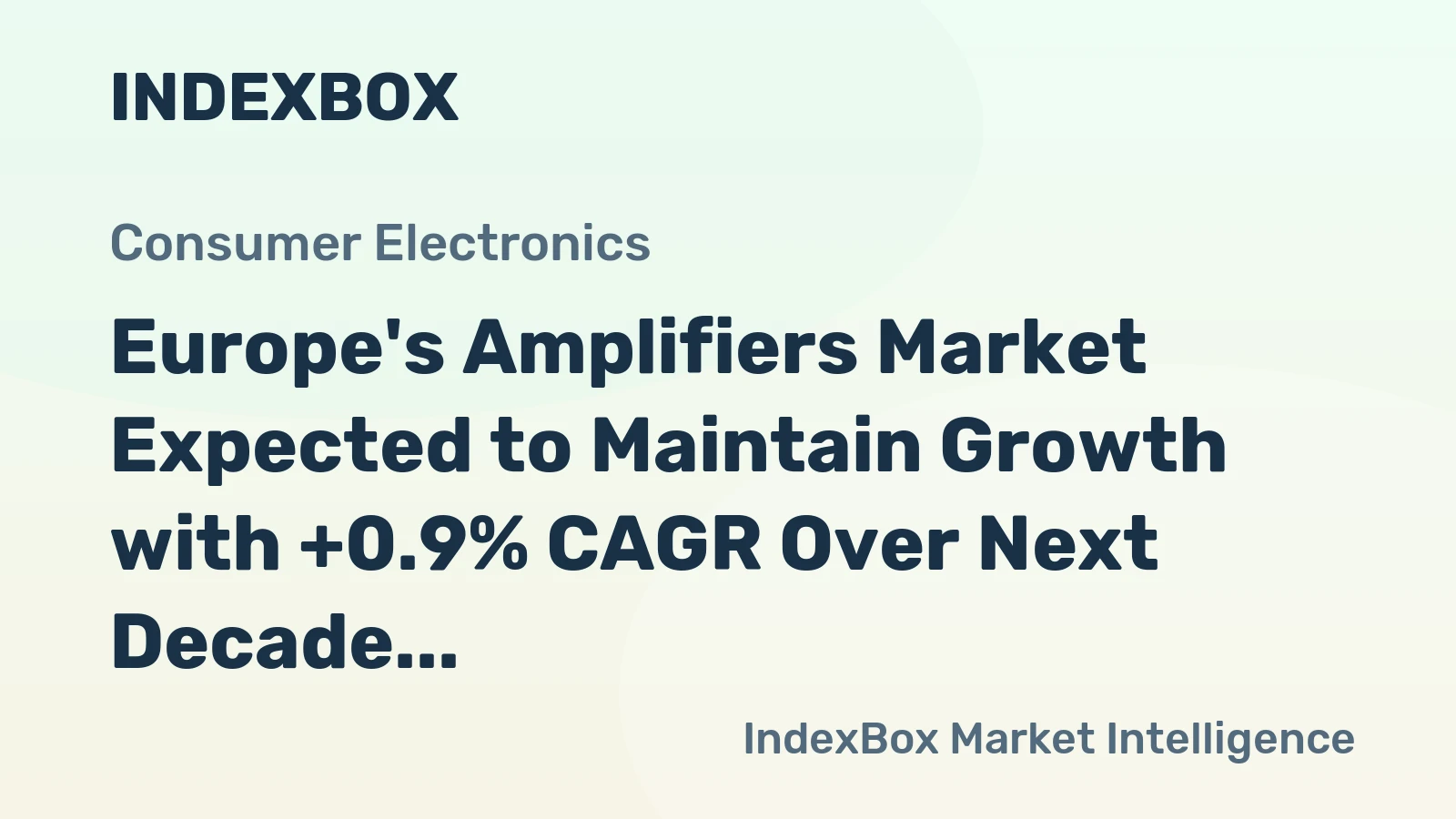 Europe's Amplifiers Market Expected to Maintain Growth with +0.9% CAGR Over Next Decade