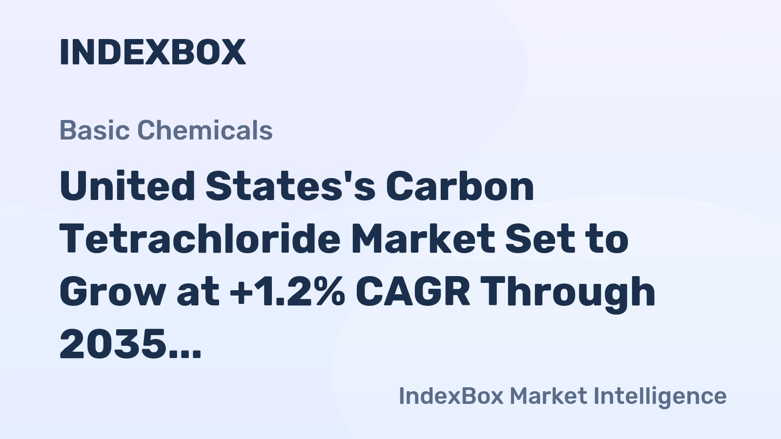 United States's Carbon Tetrachloride Market Set to Grow at +1.2% CAGR Through 2035