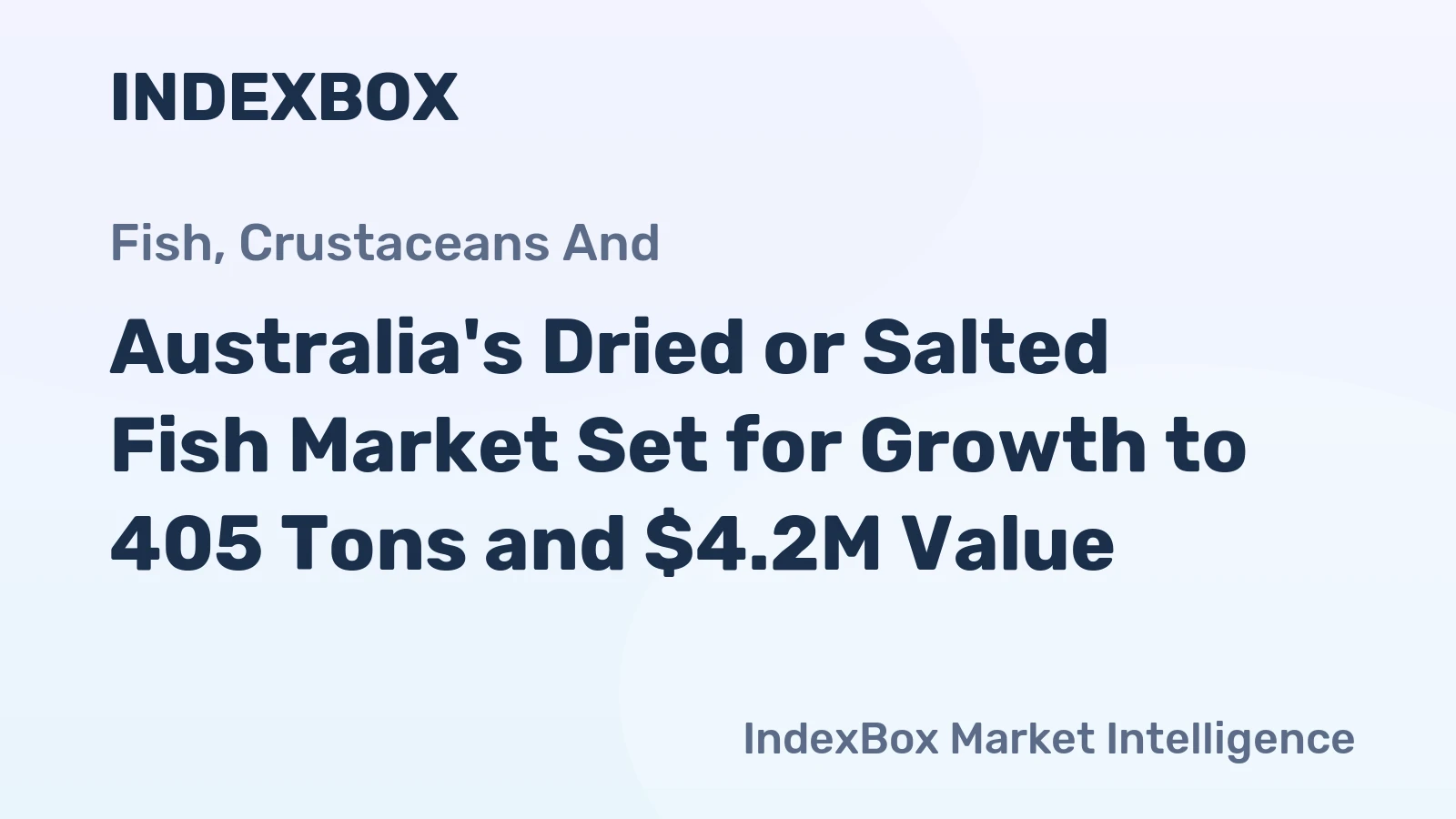 Australia's Dried or Salted Fish Market Set for Growth to 405 Tons and $4.2M Value