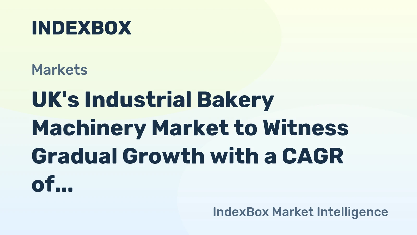UK's Industrial Bakery Machinery Market to Witness Gradual Growth with a CAGR of +0.8% from 2024 to 2035