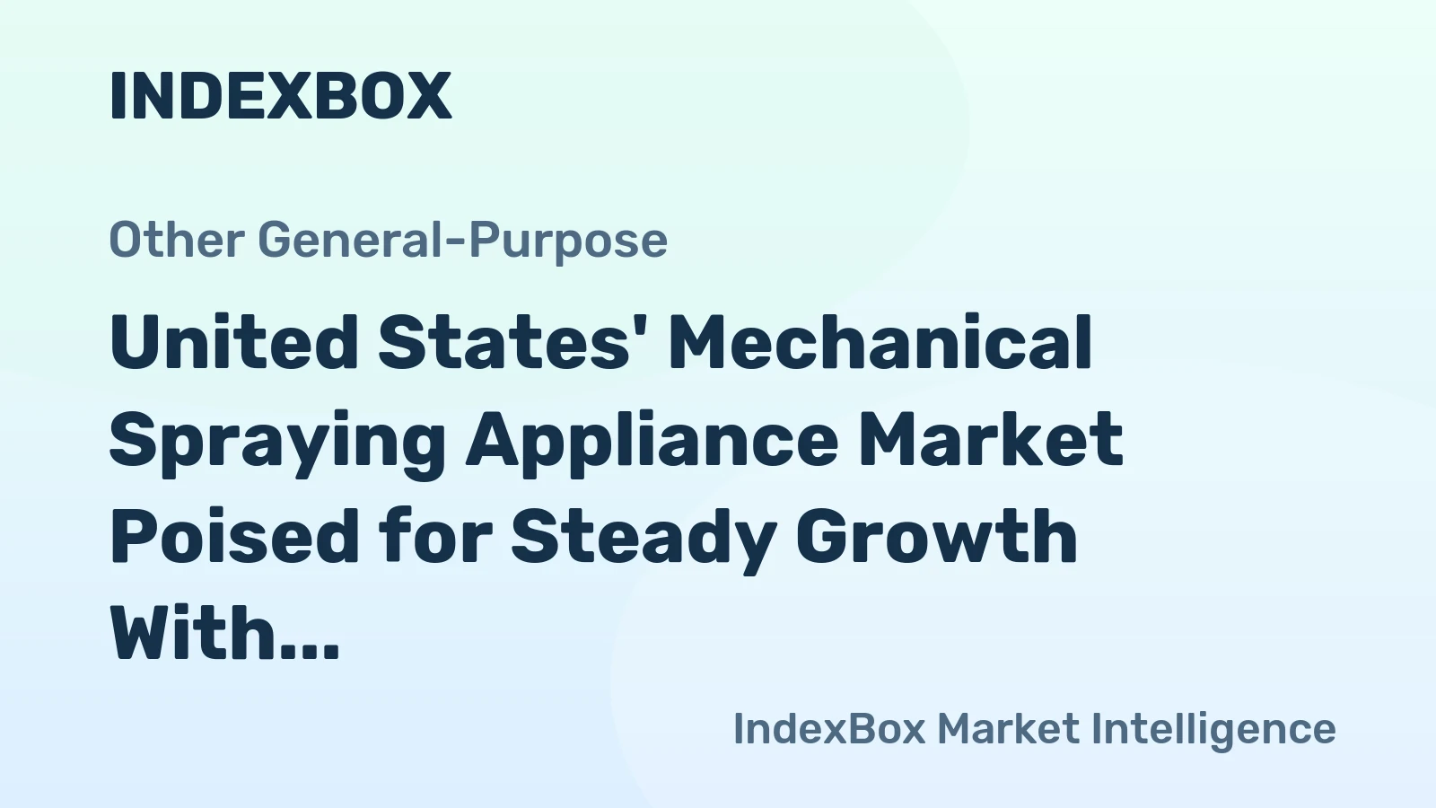 United States' Mechanical Spraying Appliance Market Poised for Steady Growth With 1.7% Volume CAGR