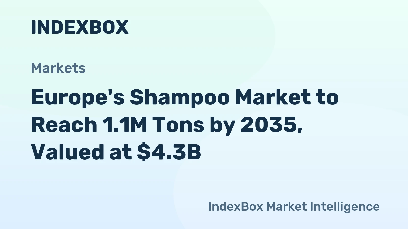 Europe's Shampoo Market to Reach 1.1M Tons by 2035, Valued at $4.3B