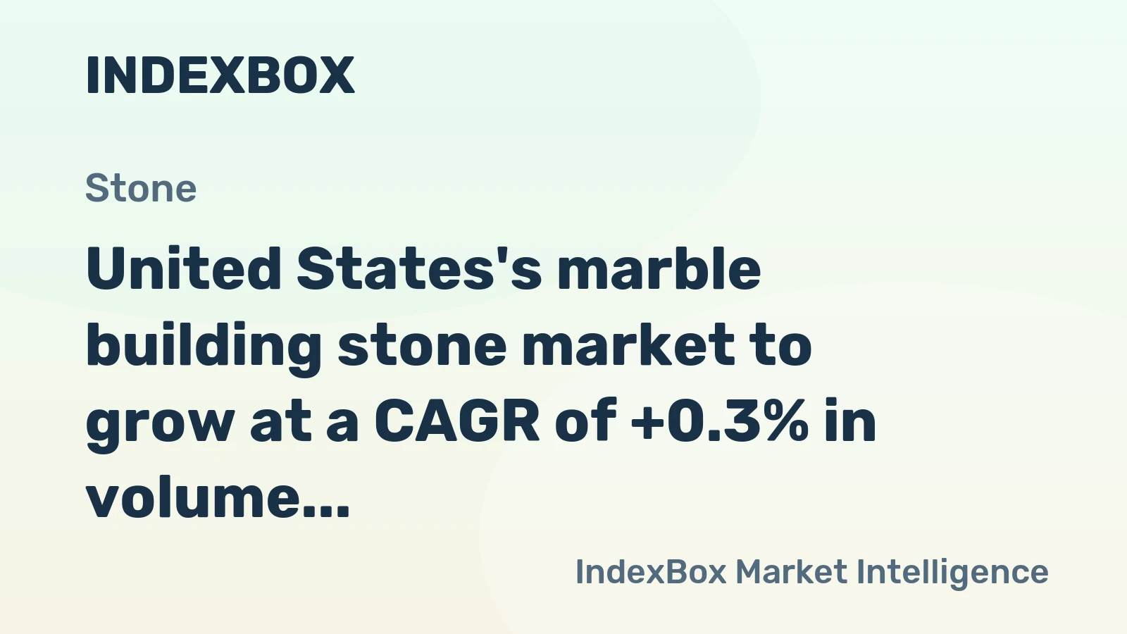 United States's marble building stone market to grow at a CAGR of +0.3% in volume and +1.8% in value by 2035