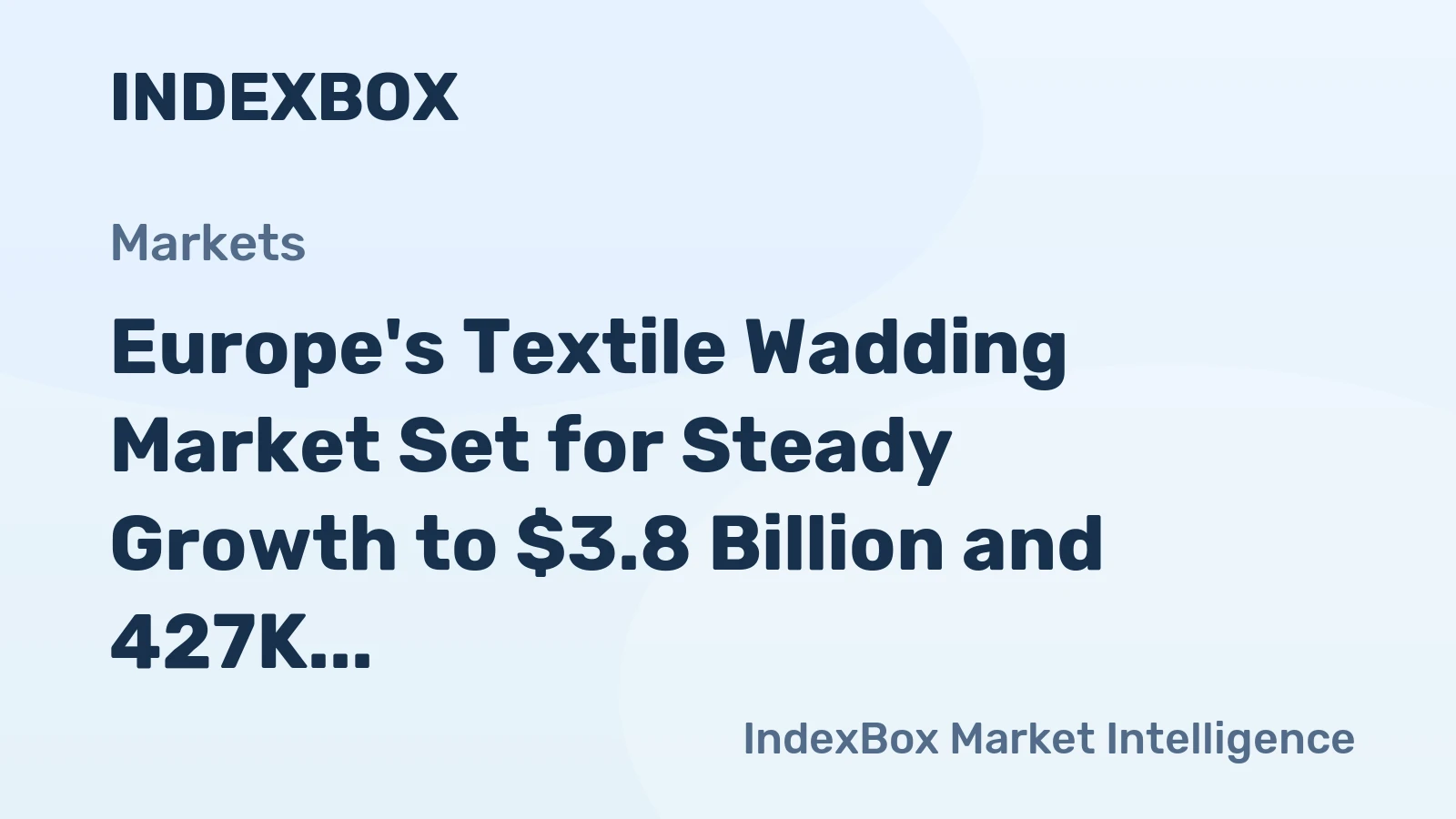 Europe's Textile Wadding Market Set for Steady Growth to $3.8 Billion and 427K Tons by 2035
