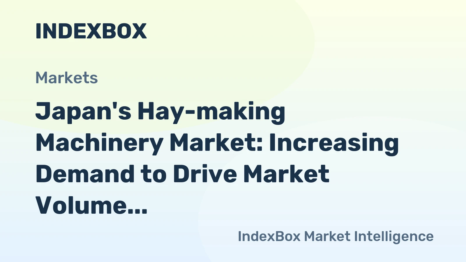Japan's Hay-making Machinery Market: Increasing Demand to Drive Market Volume to 264 Units and Market Value to $6.2M by 2035