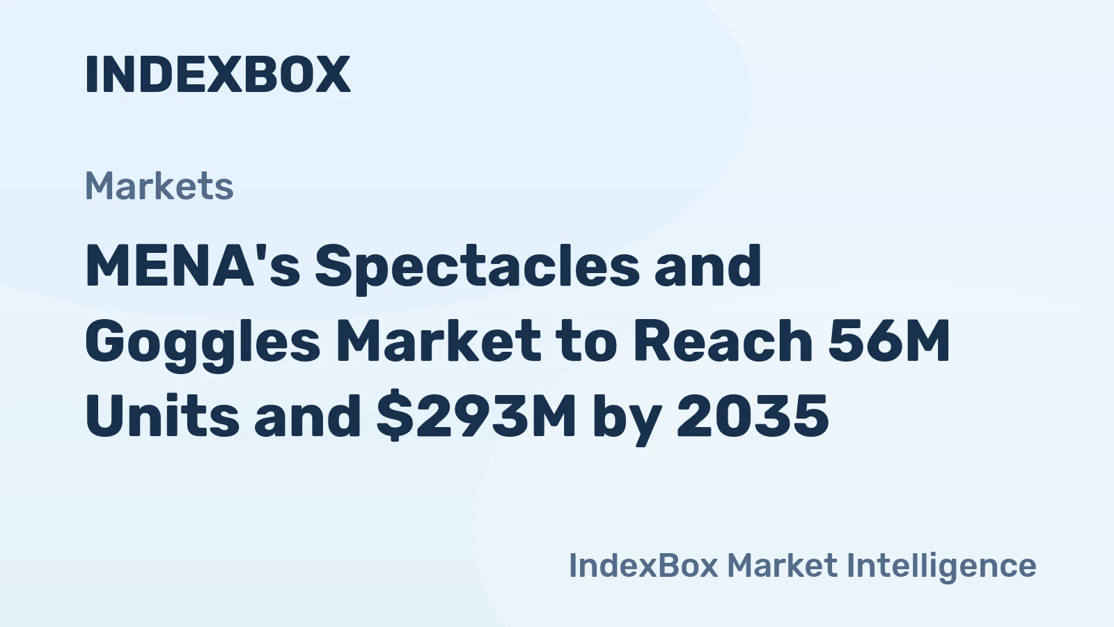 MENA's Spectacles and Goggles Market to Reach 56M Units and $293M by 2035