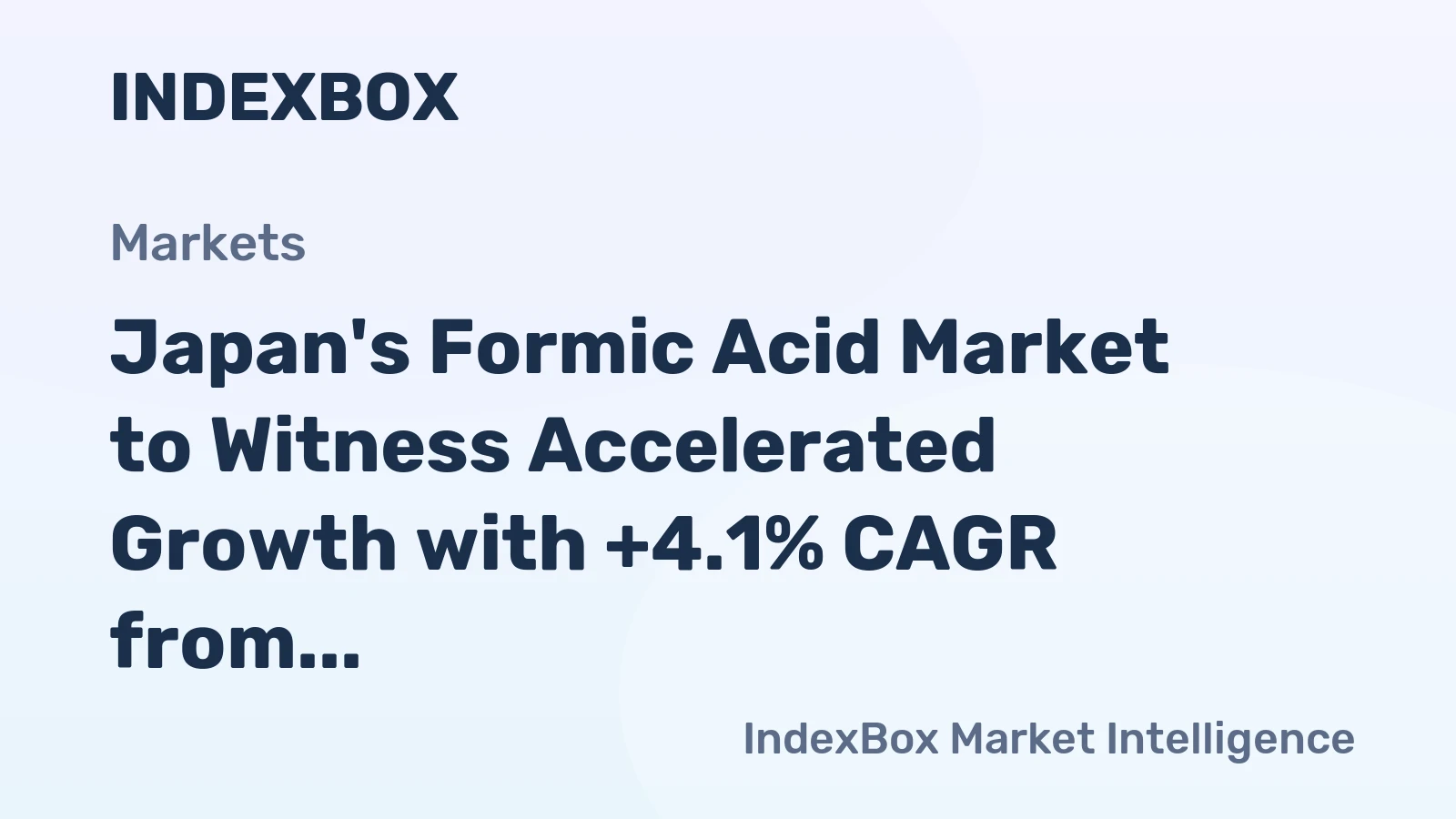 Japan's Formic Acid Market to Witness Accelerated Growth with +4.1% CAGR from 2024 to 2035