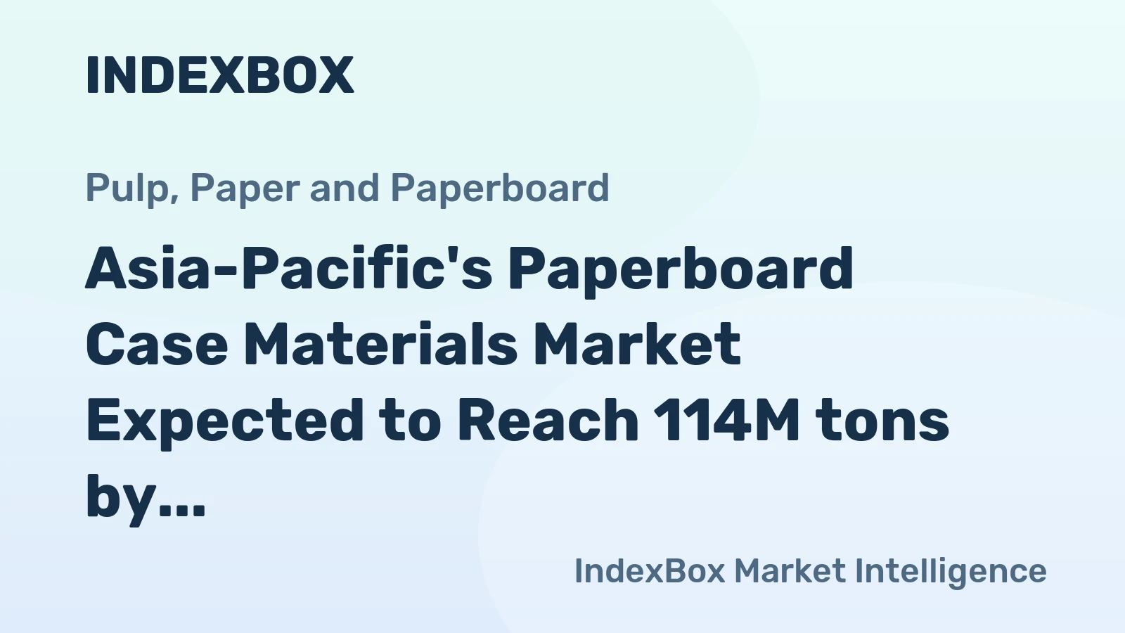 Asia-Pacific's Paperboard Case Materials Market Expected to Reach 114M tons by 2035, Valued at $78.2B