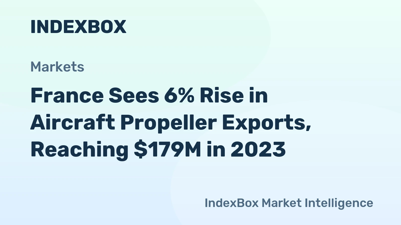 France Sees 6% Rise in Aircraft Propeller Exports, Reaching $179M in 2023
