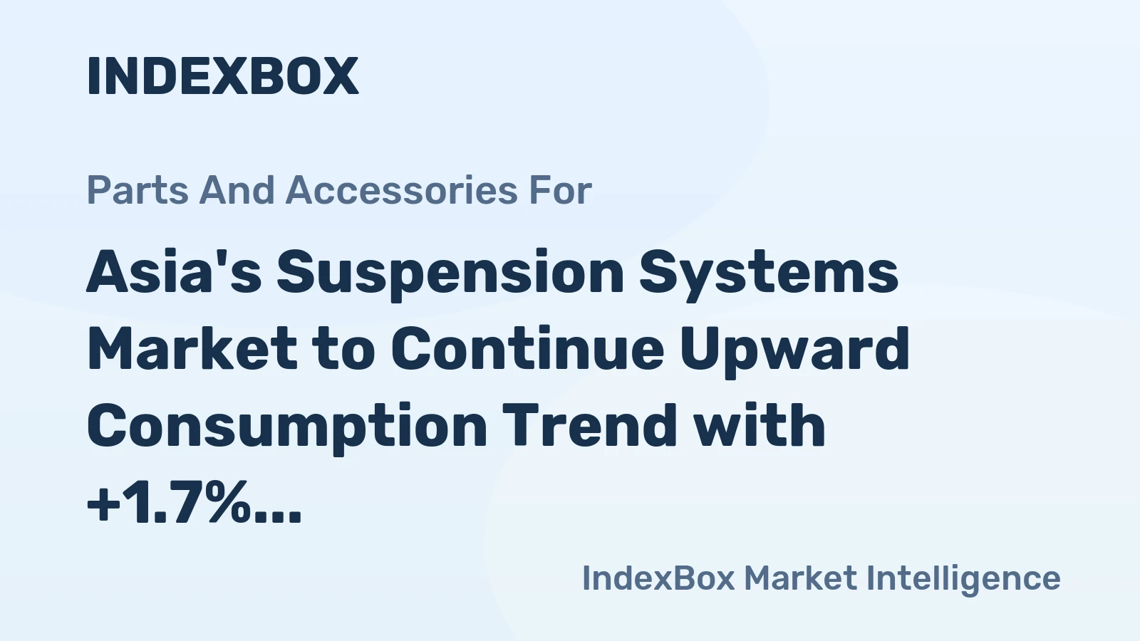 Asia's Suspension Systems Market to Continue Upward Consumption Trend with +1.7% CAGR through 2035, Forecasting Market Value to Reach $34.2B