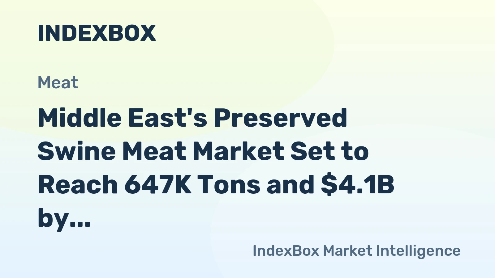 Middle East's Preserved Swine Meat Market Set to Reach 647K Tons and $4.1B by 2035