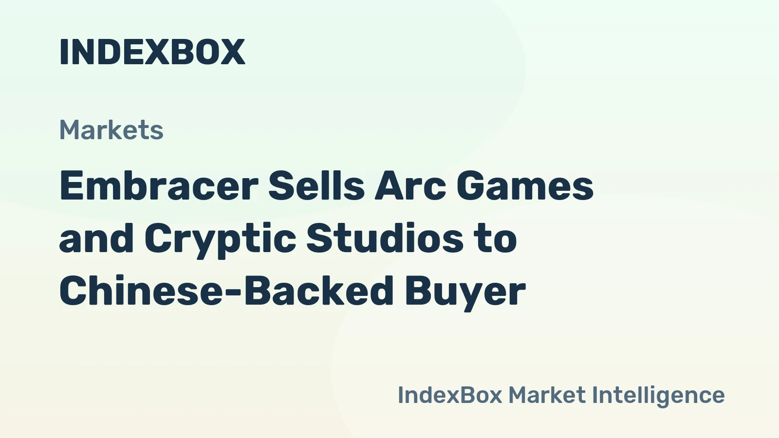 Embracer Sells Arc Games and Cryptic Studios to Chinese-Backed Buyer
