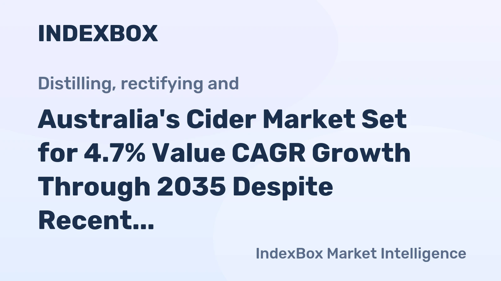 Australia's Cider Market Set for 4.7% Value CAGR Growth Through 2035 Despite Recent Declines