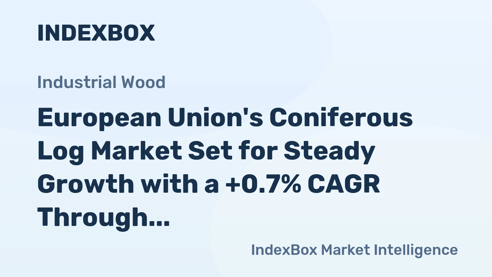European Union's Coniferous Log Market Set for Steady Growth with a +0.7% CAGR Through 2035