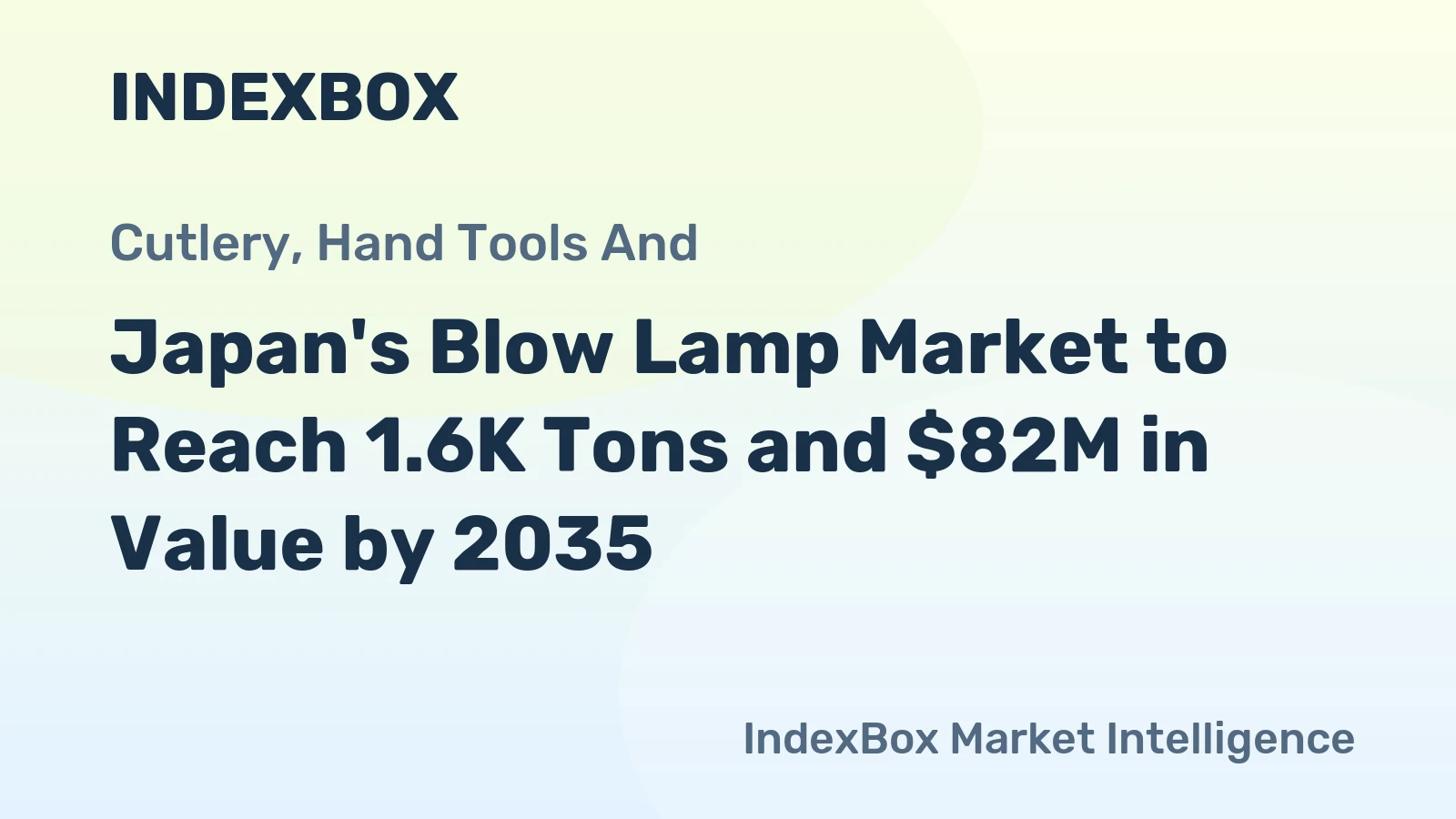 Japan's Blow Lamp Market to Reach 1.6K Tons and $82M in Value by 2035