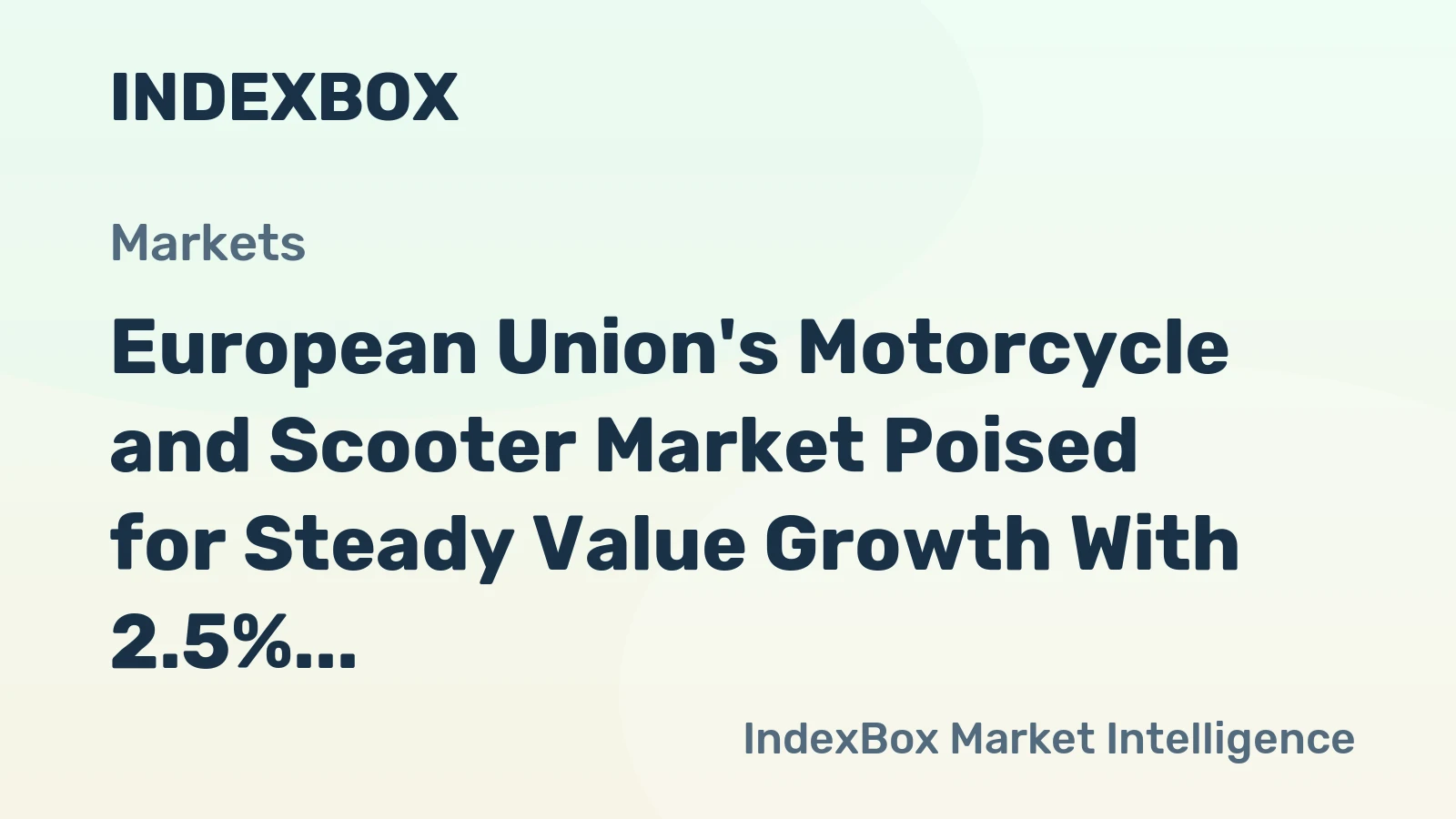 European Union's Motorcycle and Scooter Market Poised for Steady Value Growth With 2.5% CAGR Through 2035