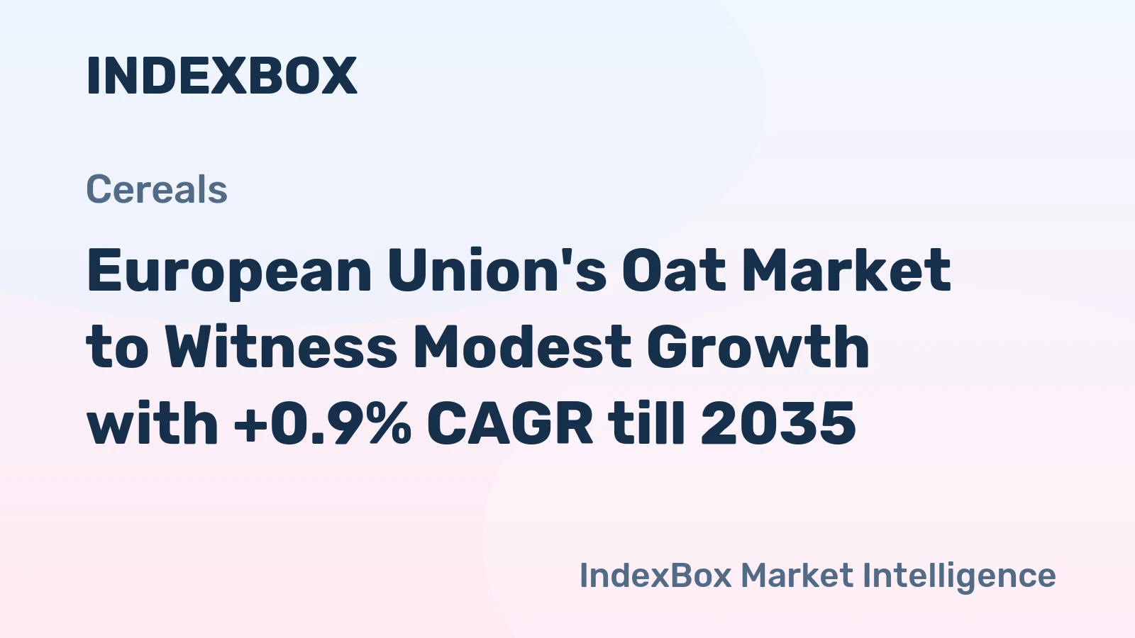 European Union's Oat Market to Witness Modest Growth with +0.9% CAGR till 2035