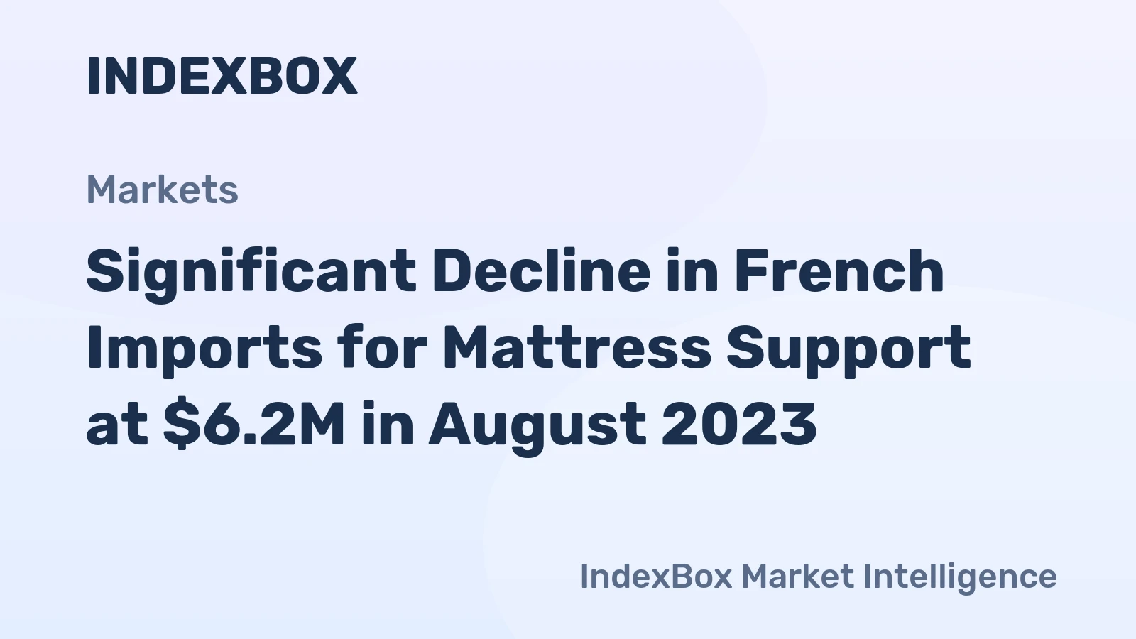 Significant Decline in French Imports for Mattress Support at $6.2M in August 2023