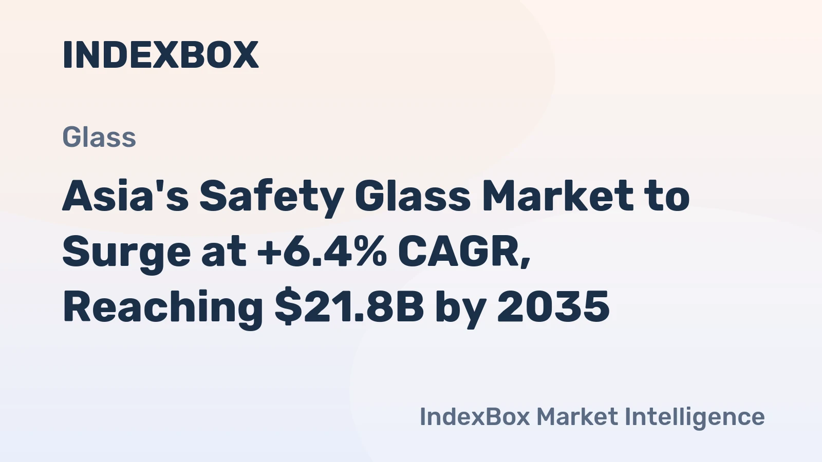 Asia's Safety Glass Market to Surge at +6.4% CAGR, Reaching $21.8B by 2035