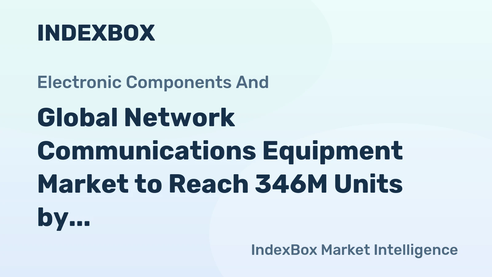 Global Network Communications Equipment Market to Reach 346M Units by 2035 with a CAGR of +3.7%