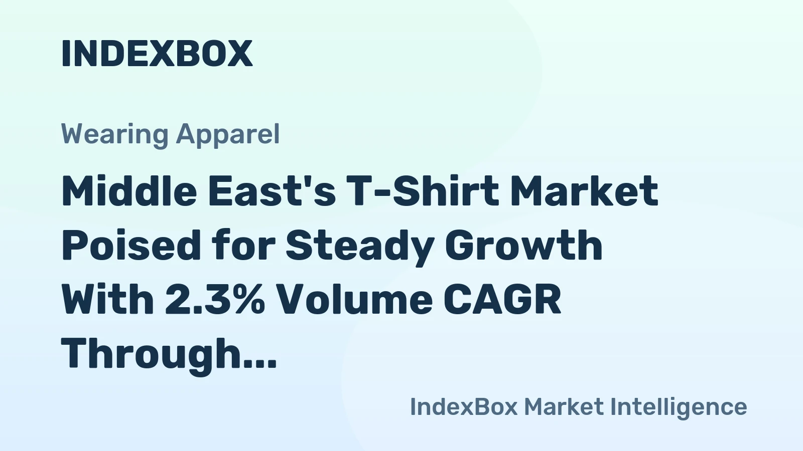 Middle East's T-Shirt Market Poised for Steady Growth With 2.3% Volume CAGR Through 2035
