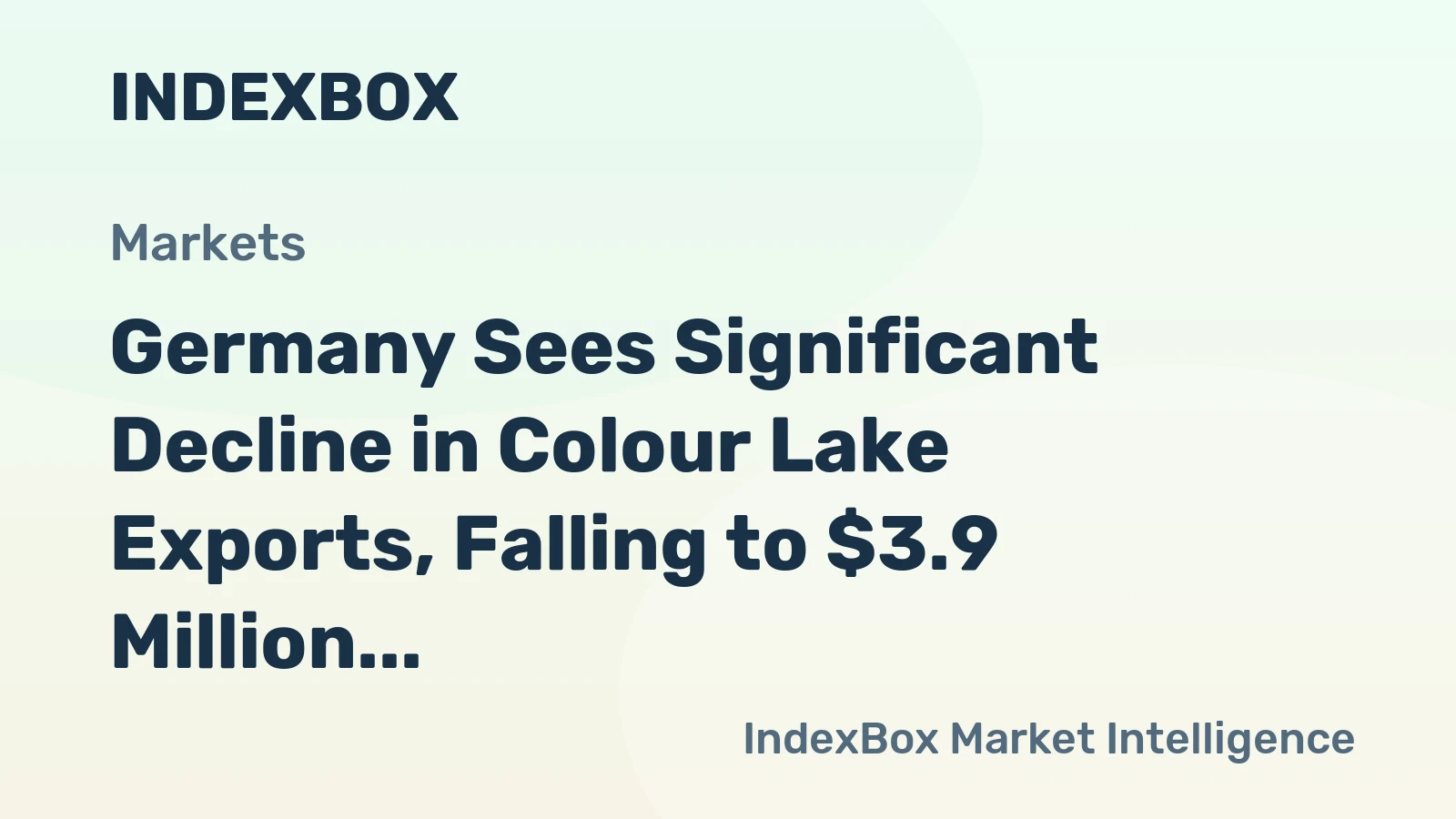 Germany Sees Significant Decline in Colour Lake Exports, Falling to $3.9 Million in 2024
