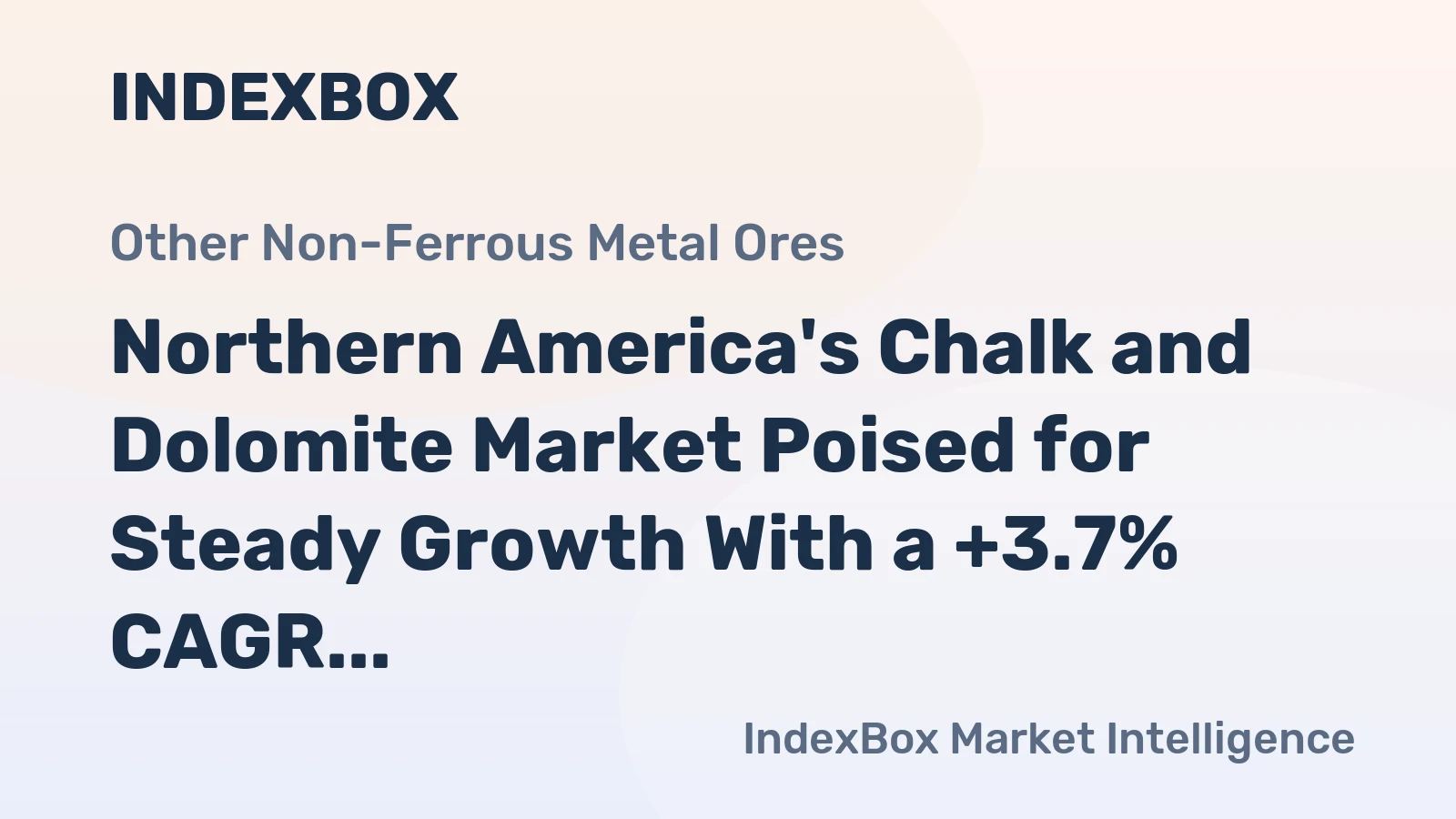 Northern America's Chalk and Dolomite Market Poised for Steady Growth With a +3.7% CAGR in Value