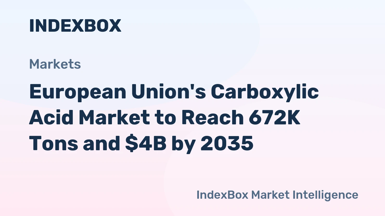 European Union's Carboxylic Acid Market to Reach 672K Tons and $4B by 2035